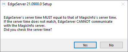 Edge Server 설치하기 - MagicINFO Edge Server - Global Site